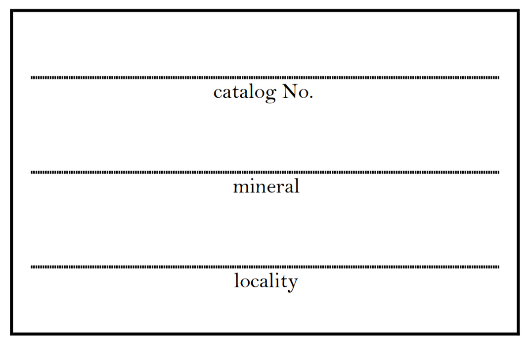 Free Printable Mineral Specimen Label Cards | Adamantine Minerals LLC