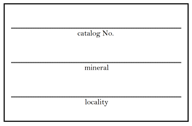 Free Printable Mineral Specimen Label Cards | Adamantine Minerals LLC